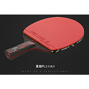 1pcs Black Carbon King 9.8 Training or Game Table Tennis Racket Ping Pong Paddle+1pcs Racquet Bag+3pcs Table Tennis+2Protective Film (TC2-SHORT)