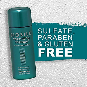 BioSilk Volumizing Therapy Texturizing Powder, Lifts Roots To Elevate Any Style, Absorbs Excess Oil, Sulfate, Paraben & Cruelty-Free, 0.5 Oz