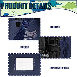 MYHSBYO Rolling Backpack Boys Kids Rolling Backpack Dinosaur Backpack with Wheels for Boys Wheeled Backpack Carry on Luggage Bookbag with Roller Set for Elementary