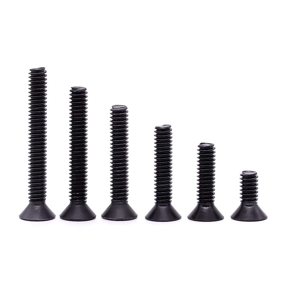 M4-0.7 x 8mm Flat Head Socket Cap Screws,Alloy Steel Grade 10.9, DIN 7991,Black Oxide, Allen Hex Drive,Hex Socket Drive, Fully Thread 100 Pcs