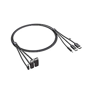 Skywin 3-in-1 VR Backpack Cable - Compatible with HP Z VR Backpack and HTC Vive - 3 in 1 HDMI+USB+DC 1 Meter Cable for Linkbox and Headset Connection (3.2 Foot) (Black)