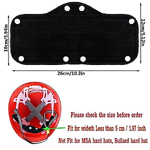 Topbuti 15 pcs Cotton Washable Hard Hat Sweatband, Reusable Terry Sweatband with Liner Snap, Hard Hat Accessories, Absorber Terry Snap on Sweat Band Liner for Hardhat (Black)