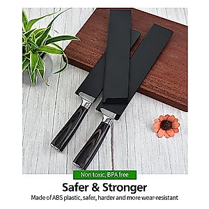 Knife Guards, 2/4/5/10/20pcs 4.7in - 12.2in Universal Knife Edge Guards, Non-BPA Knife Sheath, Waterproof Abrasion Resistant Felt Lined Knife Cover Sleeves Knife Protectors(2pcs 8.7" × 2")