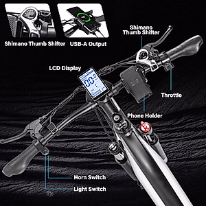 E·Bycco 29'' 1000W Motor Electric Bike for Adults 32 MPH with 48V 17.5AH Battery Up to 65 Miles 7Speed Mountain Ebike, Pedal Assist Throttle Class 3 Electric Bicycle for Commuter E Bike (Silver)