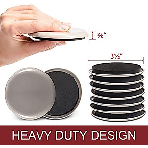 Yelanon Furniture Sliders, 20pcs-3 1/2” Furniture Sliders for Carpet, Furniture Pads Hardwoods Floors, Heavy Duty Furniture Movers Sliders, Reusable Moving Pads, Floor Protectors for Carpet