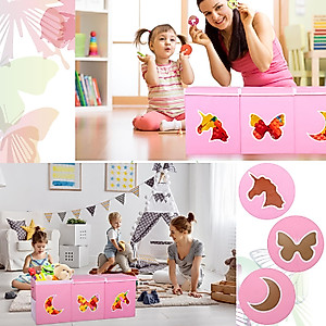 Geetery Extra Large Toy Chest Storage Box Girls Toy Storage Chest Unicorn Toy Organizer with Lid 40.4 x 14.0 x 16.3'' Collapsible Storage Bin with Handle and Mesh Pocket for Nursery Playroom Bedroom