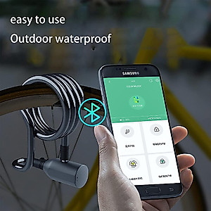 Bicycle Locks Heavy Duty Anti Theft Bike Lock Bike Lock Bluetooth, Fingerprint 3 in 1 Bicycle Lock, with Bracket Charging Cable, 1.5m Anti-Theft Keyless Mountain Bike Road, Bluetooth App