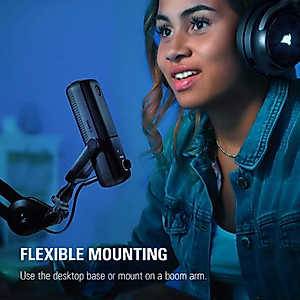 Elgato Wave:3 - USB Condenser Microphone and Digital Mixer for Streaming, Recording, Podcasting - Clipguard, Capacitive Mute, Plug & Play for PC/Mac (Renewed)