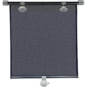 Safety 1st Kids 14" Car Side Window Sun Shade, Universal Retractable Sunshade, Babies Automotive Glare Protection & Suns UV Blocker, Auto Baby Accessories (1 Pack)