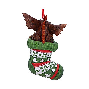 Nemesis Now Gremlins Mohawk in Stocking Hanging Festive Decorative Ornament 12cm, Resin, Green, Officially Licensed Harry Potter Merchandise, Cast in The Finest Resin, Expertly Hand-Painted