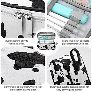 Jcocylse Large Capacity Pencil Case Portable Pencil Pouch Bag School Supplies for College Students Girls Boys Adults (Cow)