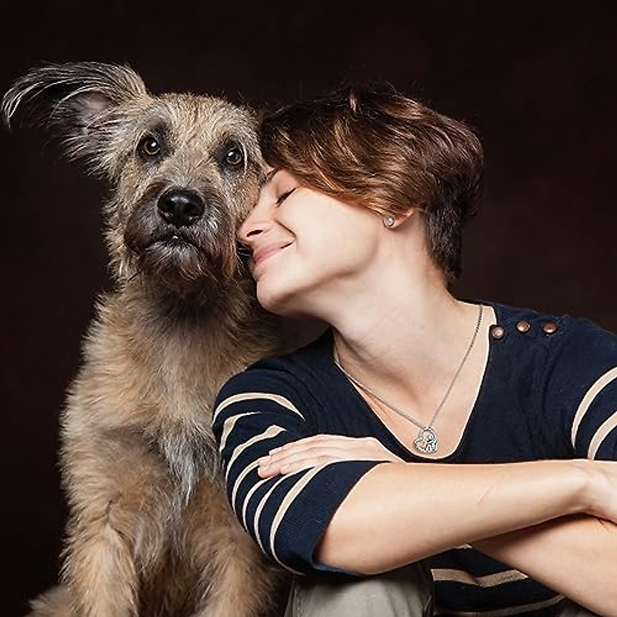 JUSTKIDSTOY Dog Urn Necklace for Ashes 925 Sterling Silver Heart Cremation Jewelry Dog Keepsake Memorial Bereavement Pet Loss Gifts for Women