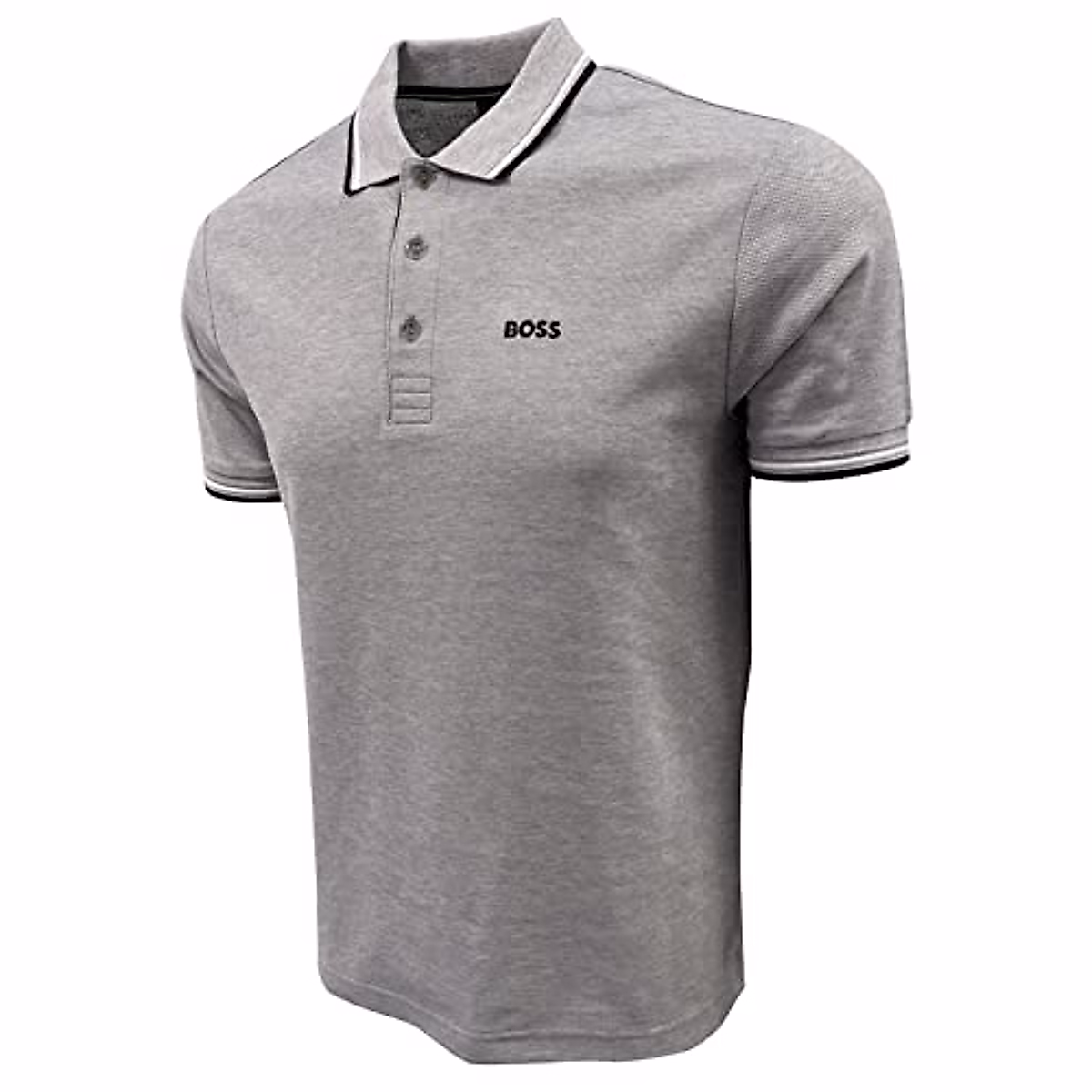 Hugo Boss Mens Paddy Moisture Manager Pro Edition Polo Shirt 50249000 (Grey, Large)