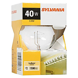 SYLVANIA G25 Incandescent Bulb, Medium Base, 40W, 2850K, Clear Bulbs