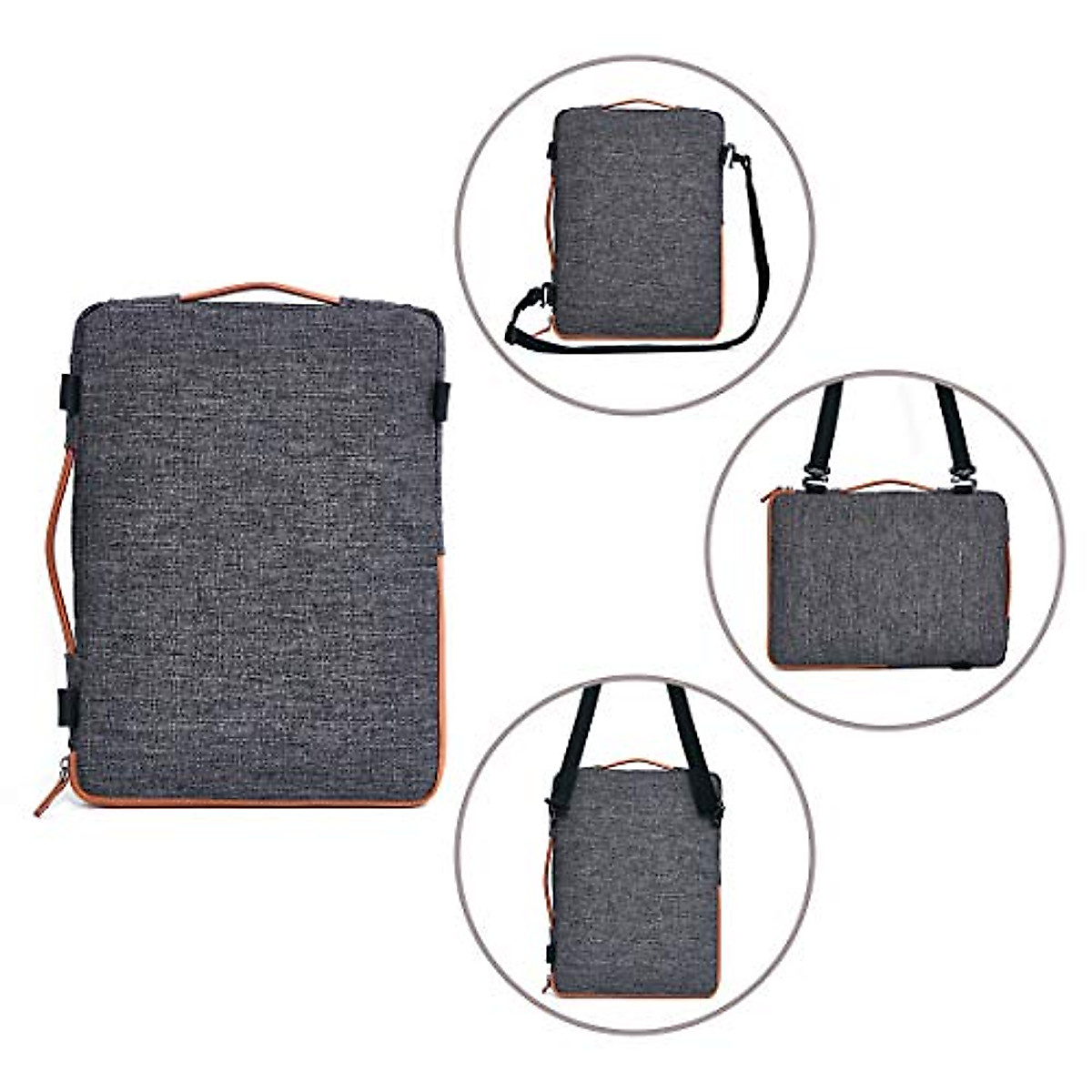 DOMISO 17 Inch Laptop Sleeve Shoulder Bag Water-Resistant Protective Case for 17.3" Dell Inspiron/MSI GS73VR Stealth Pro/Lenovo IdeaPad 300 320 321/ HP Envy 17/ LG Gram 17"/ ASUS ROG Strix GL702VS