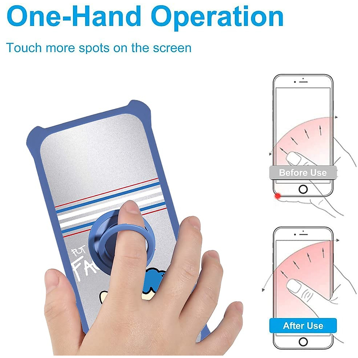 Aroepurt Case for Infinix Smart 6 Case Compatible with Infinix Smart 6 Phone Case Cover [with Tempered Glass Screen Protector][PC + TPU 2 in 1][Ring Support] [Silver Reflect Light] DYL-FACE