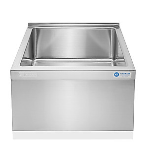 GRIDMANN Stainless Steel Floor Mop Sink - 19" x 22" x 12" with Backsplash, NSF Certified