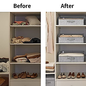 GRANNY SAYS Bundle of 3-Pack Trapezoid Storage Bins & 1-Pack Ash Gray Hanging Organizer