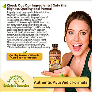 Gum Disease Help! Gum Recession Help! -Organic Mouth Detox & Oil Pulling - AyurVeda Formula - Helps Toothaches, Gingivitis, Pain, Root Canal, Bleeding, Sensitivity, Inflammation