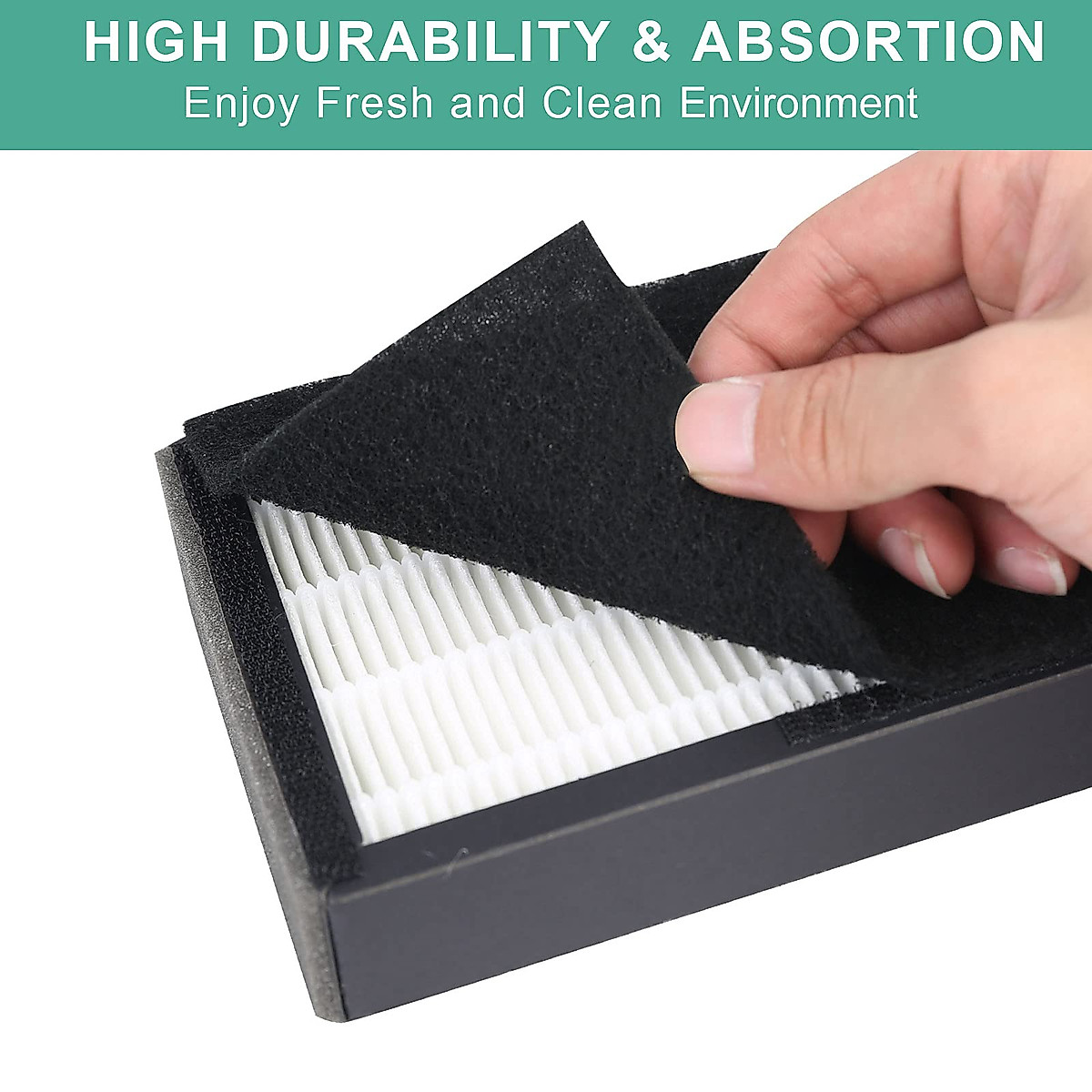 Yweller FLT5000 FLT5111 Replacement Filter C Compatible with GermGuardian AC5000, AC5000E, AC5250PT, AC5350B, AC5350BCA, AC5350W, AC5300B,CDAP5500bca,CDAP5500wsp,Black+Decker BXAP040,BXAP250 (2+4)
