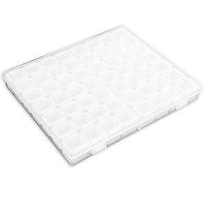 Nail Art Tool Jewelry Storage Box, 56 Grids Plastic Nail Art Storage Box Organizer Container with Removable Dividers Case for DIY Art Craft