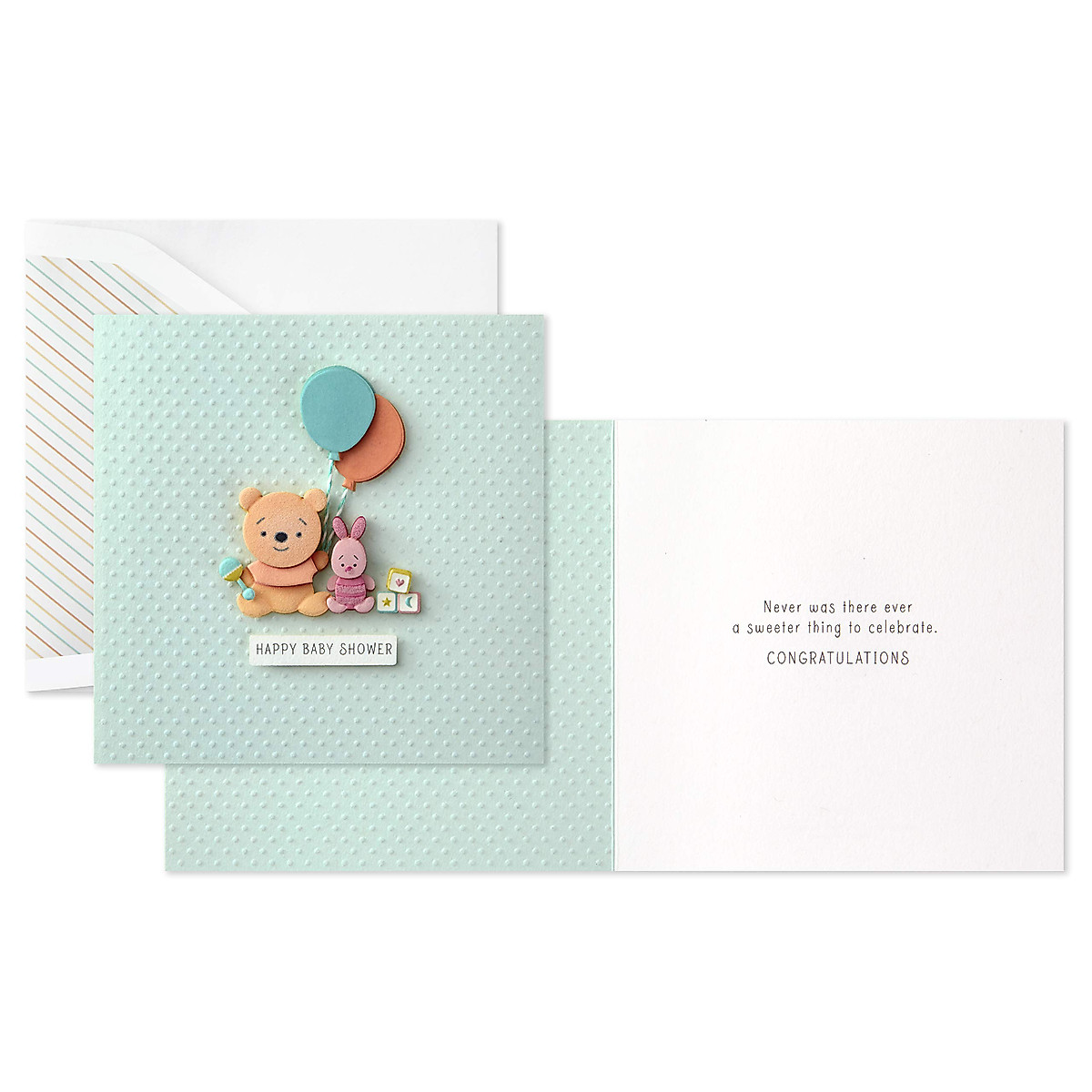 Hallmark Signature New Baby Greeting Card, Winnie the Pooh and Piglet
