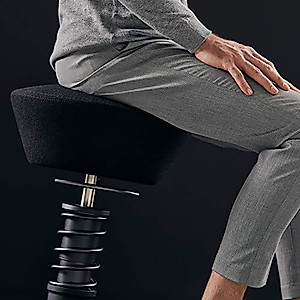 aeris Swopper New Edition Ergonomic Stool - Dynamic Office Chair for a Healthy Back - Office Stool and seat Trainer - 17.7-23.2seat Height, Spring strut Type Standard