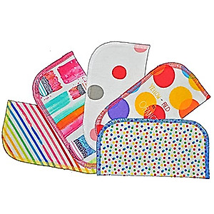 1 Ply Printed Flannel 8x8 Inches Set of 5 Color Me Happy