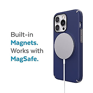 Speck Products CandyShell Pro Case + MagSafe Fits iPhone 13 Pro Max/iPhone 12 Pro Max, Prussian Blue/Cloudy Gray