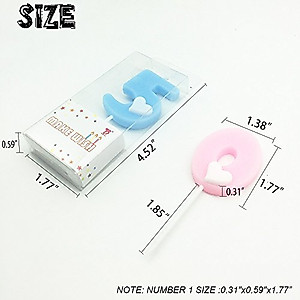 Hunger Baby Birthday Cake Topper Number 6 Candles, Pink (Number 6, Pink)