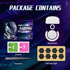 TALONGAMES Rounded Curved Edges Mouse Feet Skates pads Compatible with Logitech G PRO X Superlight Wireless Gaming Mouse Feet Replacement (0.8mm, Smooth, Pure White PTFE) Pro Performance Upgrade