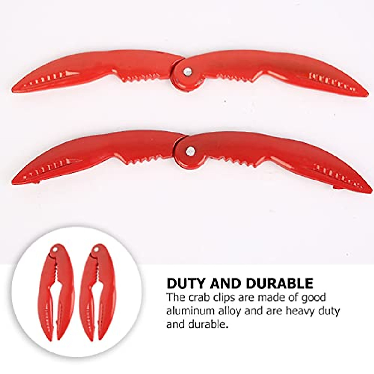 Happyyami 2Pcs Crab Clamp Lobster Clip Stainless Steel Multifunctional Peeler Seafood Tool Crab Eating Gadget Seafood Sheller Metal Spoons Kitchen Gadget to Open Aluminum Alloy Juicer