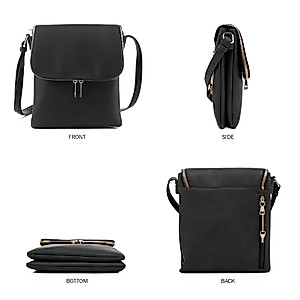JESSIE & JAMES Cheyanne Concealed Carry Crossbody Bag with Lock and Key| Black