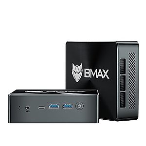 Bmax B7 Power Mini PC i7-11390H(up to 5.0GHz) 4-Core 16G DDR4 RAM/1TB NVMe SSD Mini Desktop Computer WiFi6 4K/60Hz Triple-Display BT5.2 Gigabit Ethernet Type-C/HDMI Mini Computer
