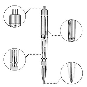 Penyeah Pen Light - LED Pen with Light, Light Up Penlight for Night Writing Ballpoint Pen for Night Writer - Useful Extend Replacement Accessorries Included-2 PK -White Light