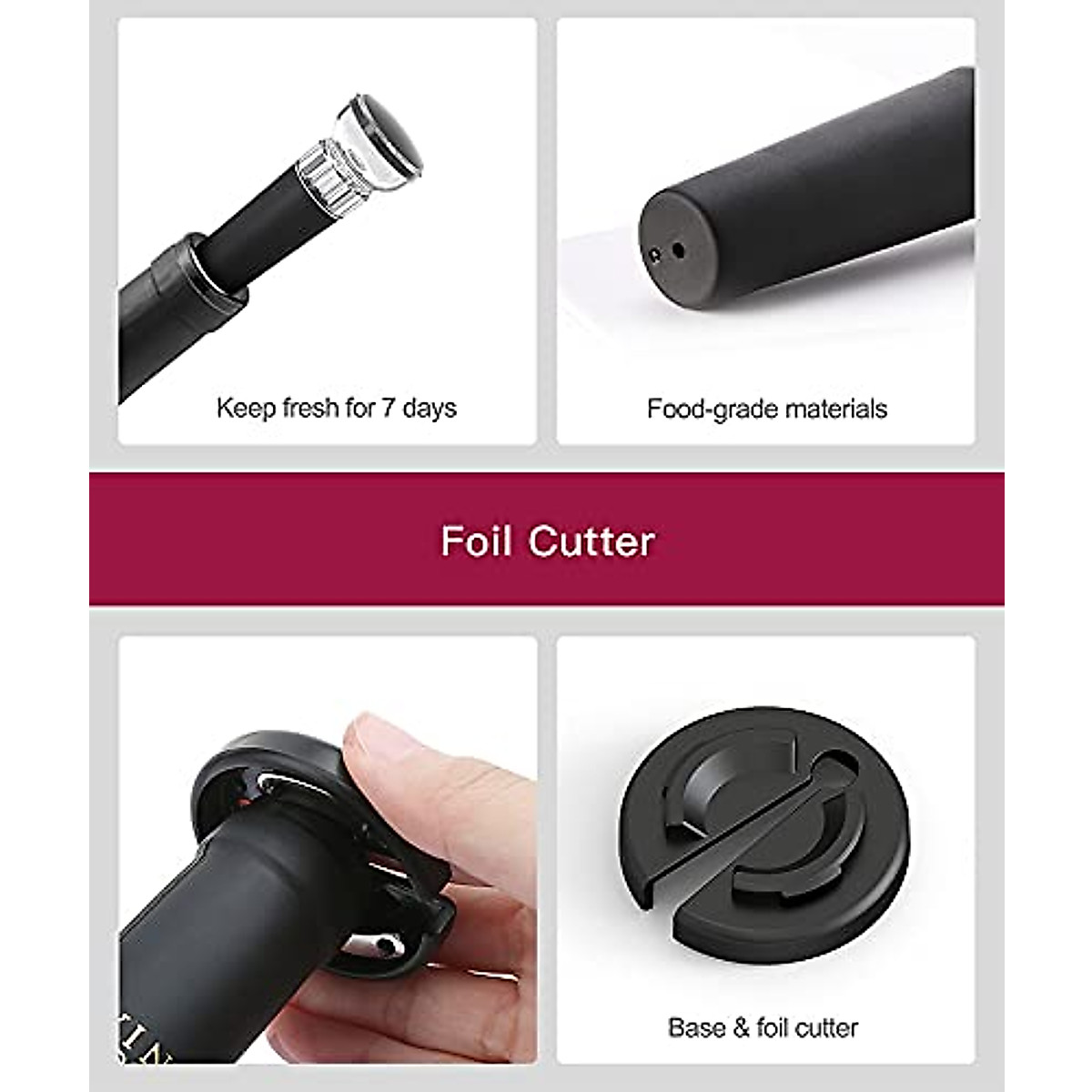 Wine Opener, Wine Bottle Opener, Wine Opener Set, Wine Gift, Waiter Opener, St Patrick's Day gift, Corkscrew Set, Aerator, Vacuum Stopper, Wine Pourer, Foil Cutter