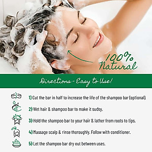 Nature's Apothecary Lemongrass Shampoo Bar - All-Natural, Handmade in USA - Eco-Friendly, Vegan - Sulfate-Free - All Hair Types - 5 oz.