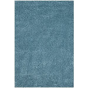 SAFAVIEH California Shag Collection Area Rug - 8' x 10', Turquoise, Non-Shedding & Easy Care, 2-inch Thick Ideal for High Traffic Areas in Living Room, Bedroom (SG151-5858)