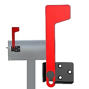 Red Mailbox Flag Replacement Galvanized Steel Mailbox Replacement Flag Kit Universal Outgoing Mail Mailbox Flag Proof Metal Replacement Flag Peel and Stick Universal Mailbox Flag for Outgoing Mailbox