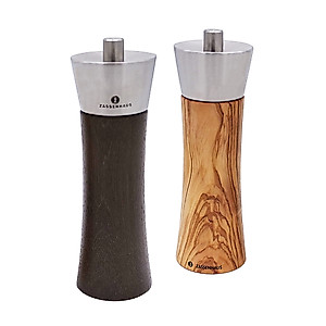 Zassenhaus Pepper and Salt Mill Set, Wenge and Olive Wood, 7.0 Inch