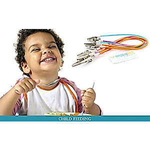 Impressive Smile 5 PCS Set Dental Colorful Sterilizable Silicone Bib Holder Clips - Colors May Vary