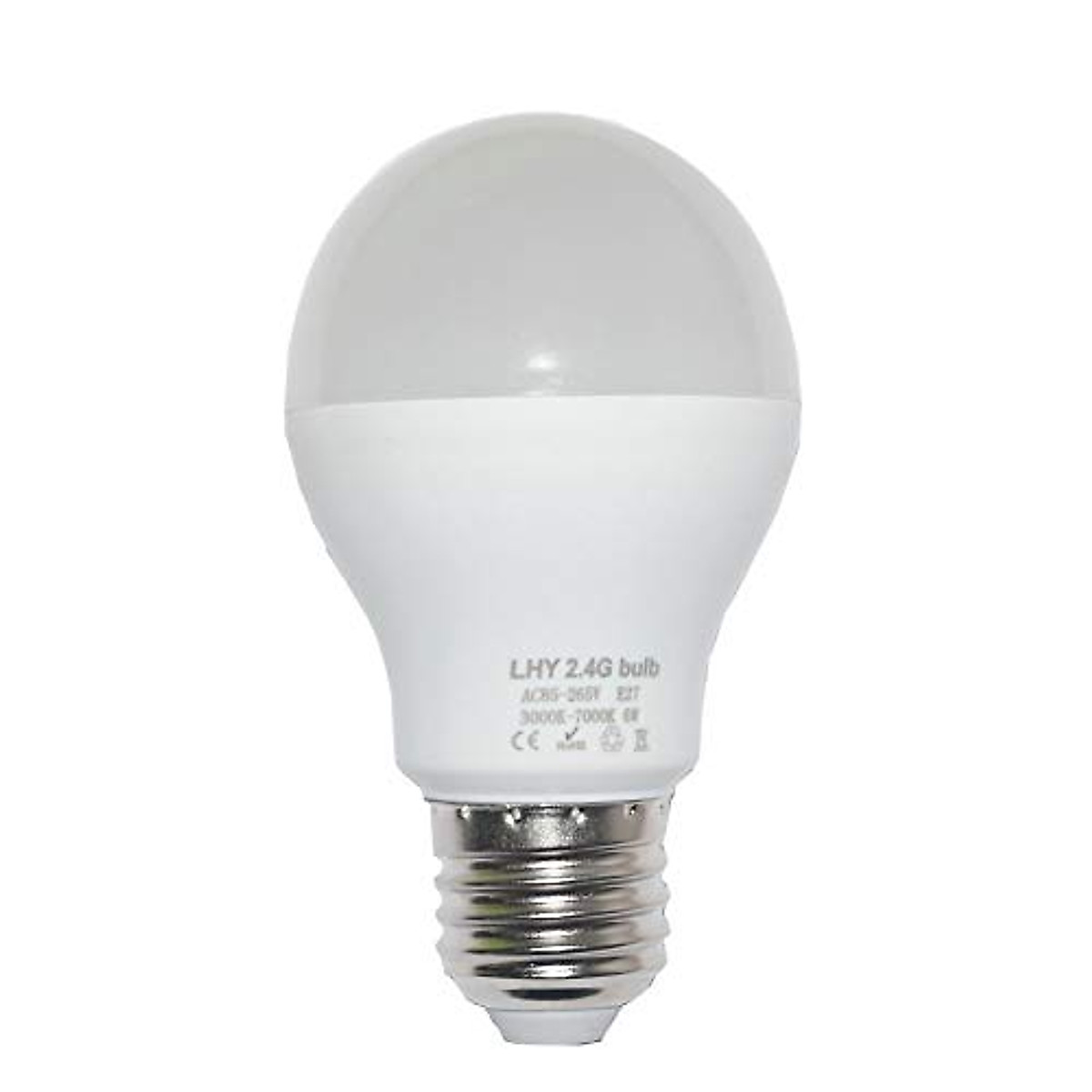 Fjiangyi 6W E27 Smart LED Light Bulbs Dimmable with 2.4GHz Wireless 3-Zone Remote Control - Adjustable Color Temperature (Warm/Cool) and Brightness 2 Pack (2 Bulb+1 Remote)