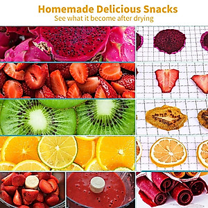 COOCHEER Food Dehydrator Machine, 400W 8 Trays Dehydrators for Food and Jerky with 72H Digital Timer and 95-158℉ Temperature Control, BPA-Free, Fruit Dehydrator Perfect for Meat, Jerky, Herbs, Red