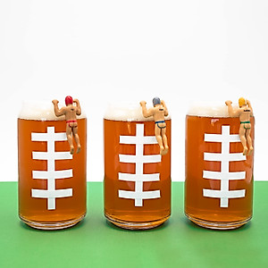 NPW Game Day Reusable Drink Markers - Original Drinking Buddies & Wine Glass Charms for Parties - Bachelorette Party, Girls' Nights & More, Novelty Gifts (4 Count)