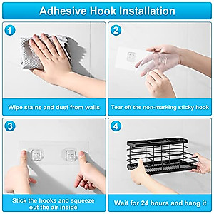 VITVITI Metal Hair Tool Organizer Wall Mounted, Hair Dryer Holder Basket Storage, Bathroom Sink Organizer Countertop for Vanity Makeup Brush/Hair Straightener/Styling Tools, Matte Black, Stand