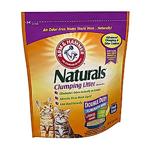 Arm & Hammer Naturals Clumping Litter, Double Duty Litter w/ Corn Fibers, 9lb