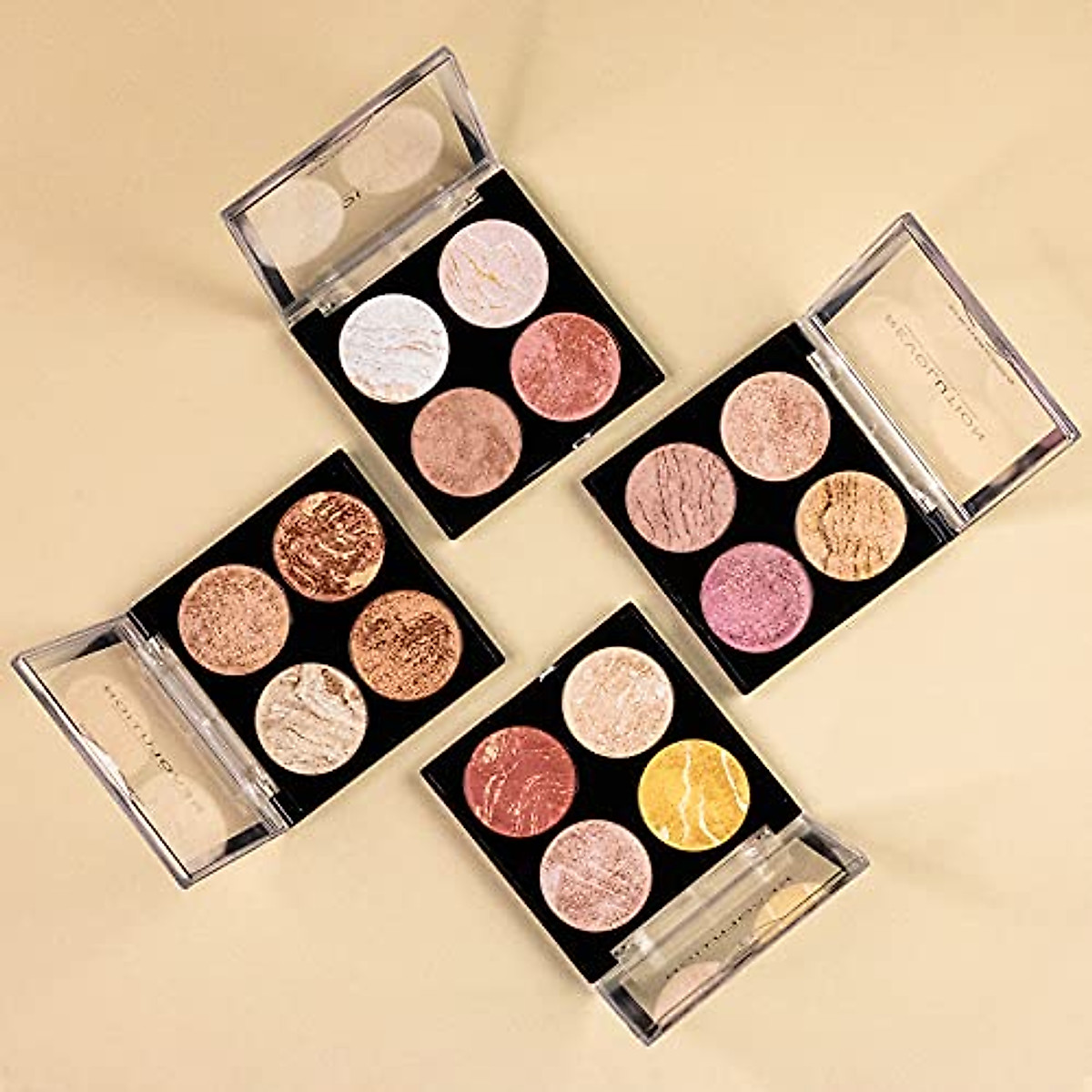 Makeup Revolution Cheek Kit, Bronzer & Highlighter Powder, Compact Palette, Sunkissed Glow, Vegan & Cruelty-Free, Don't Hold Back, 0.32 Oz