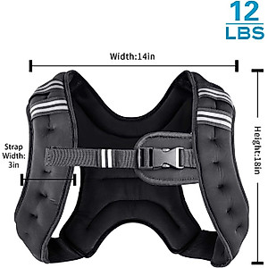 Henkelion Weighted Vest Weight Vest for Men Women Kids Weights Included, Body Weight Vests Adjustable for Running, Training Workout, Jogging, Walking