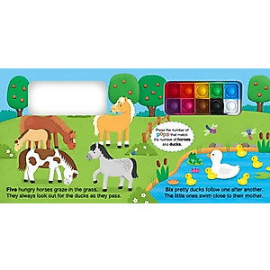 Farm Counting Adventure - Children's Touch and Pop Board Book with Fidget Pop Toy
