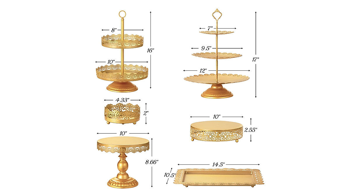 HBlife Gold Cake Stand Set for Elegant Celebrations